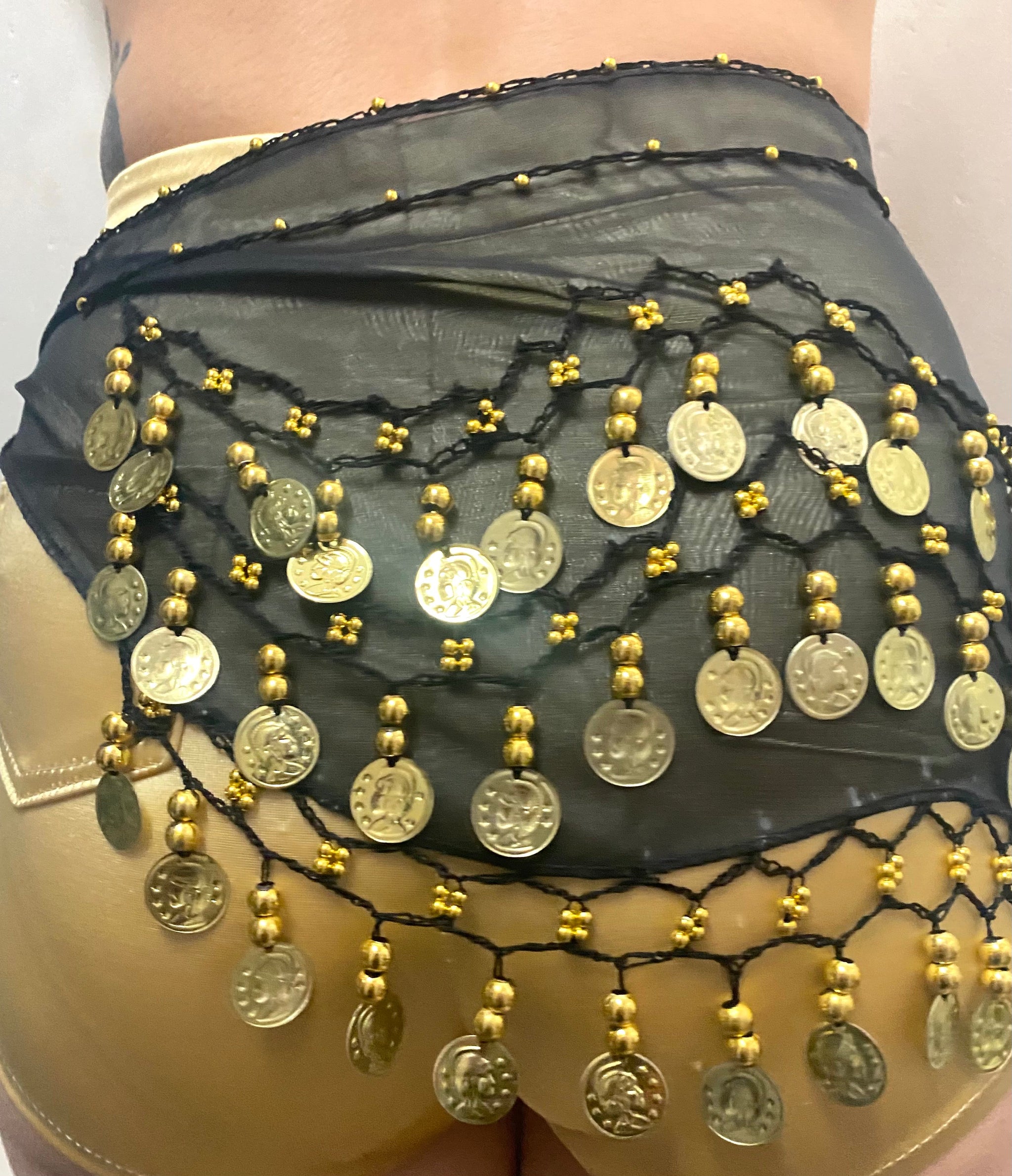 Royal Blue Bellydance Gold Coin Belt Perth | Hurly-Burly