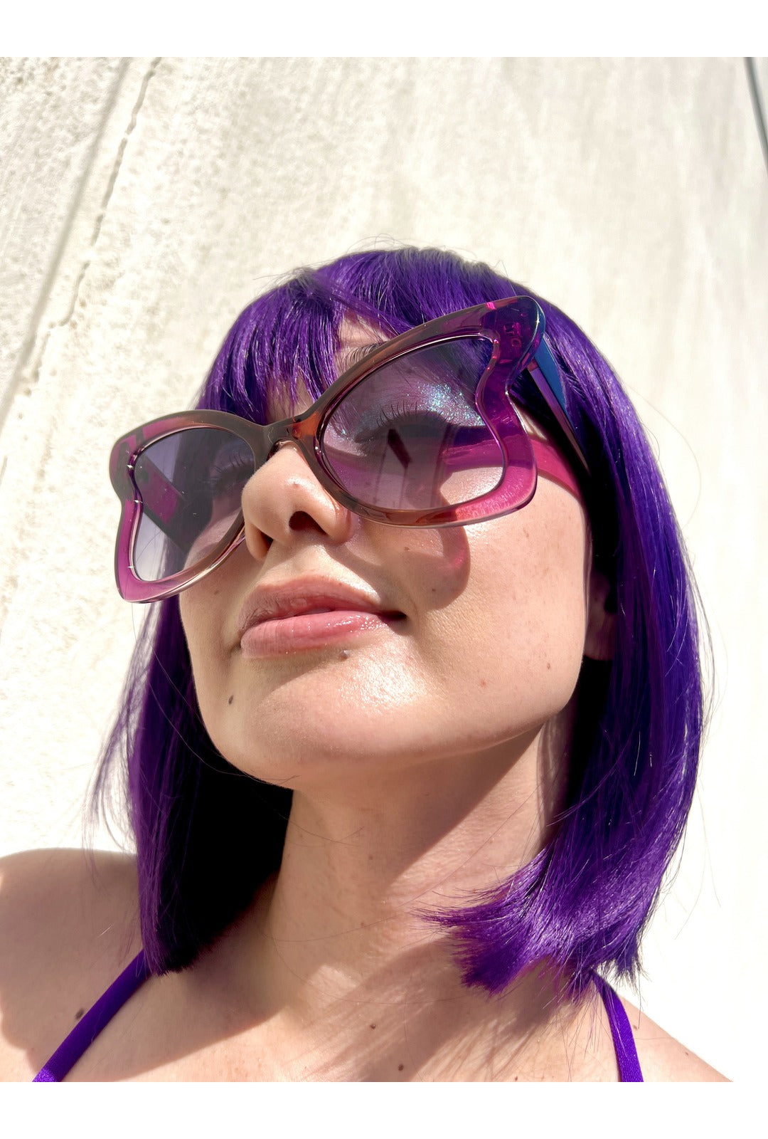 Pink & Brown Oversized Butterfly Frame Glasses Perth | Hurly-Burly