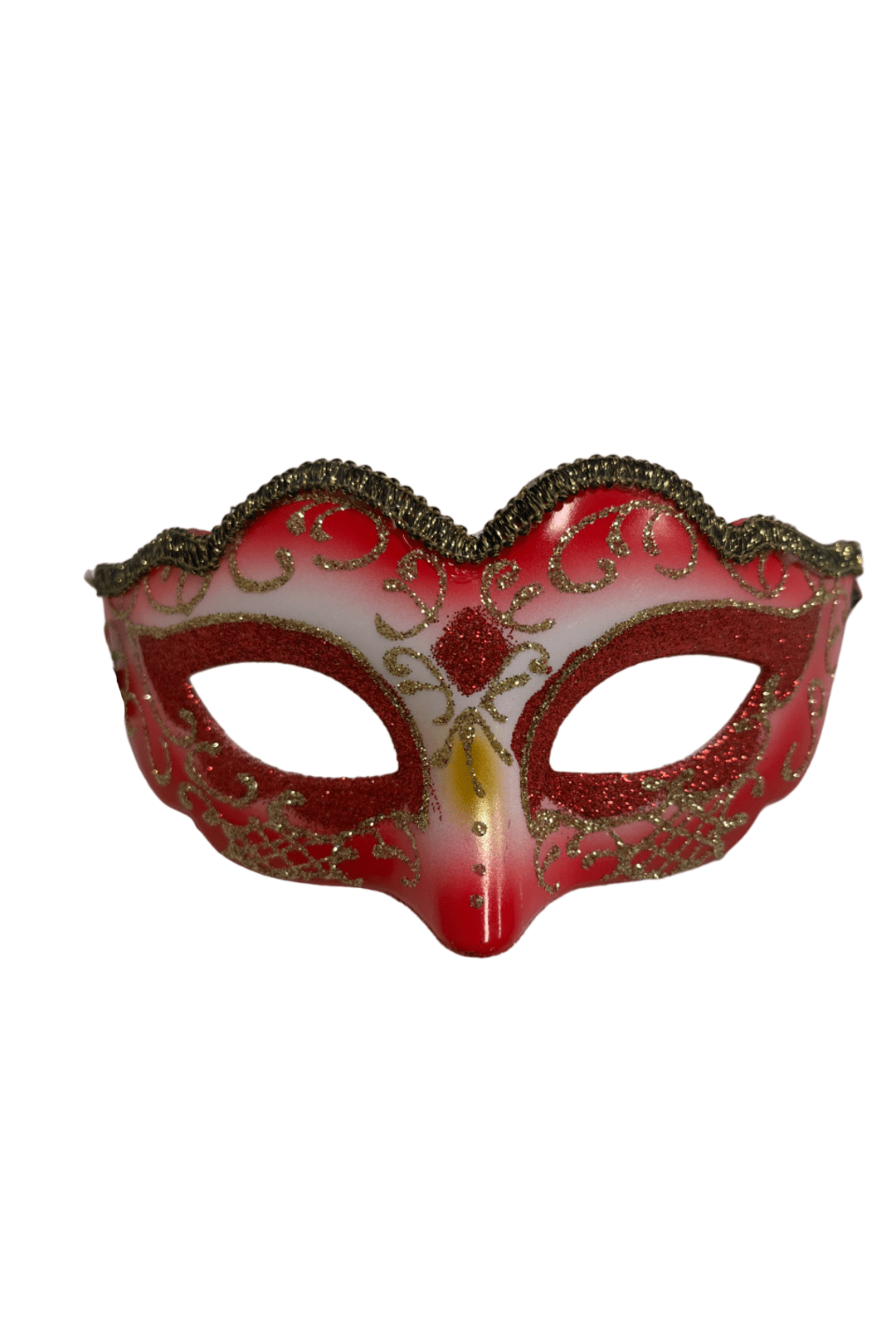 Red and Gold Glitter Masquerade Mask – Hurly-Burly