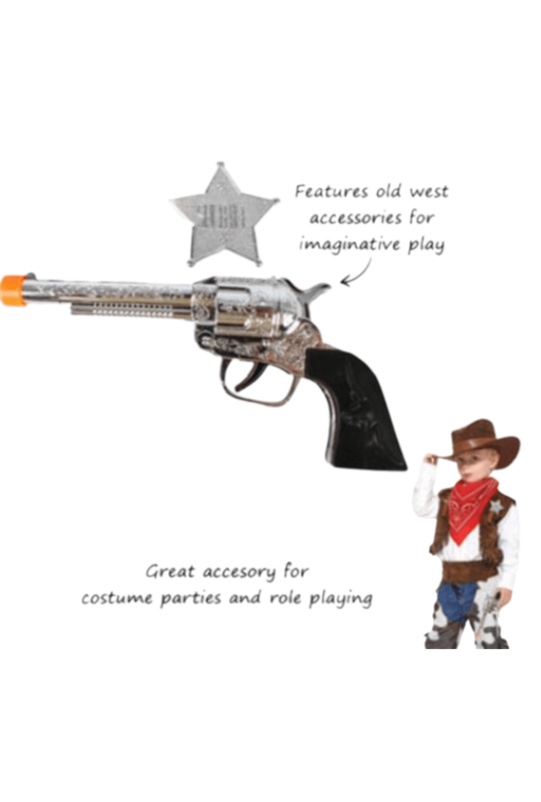 3 Piece Cowboy Western Kit with Mask - Hurly-Burly