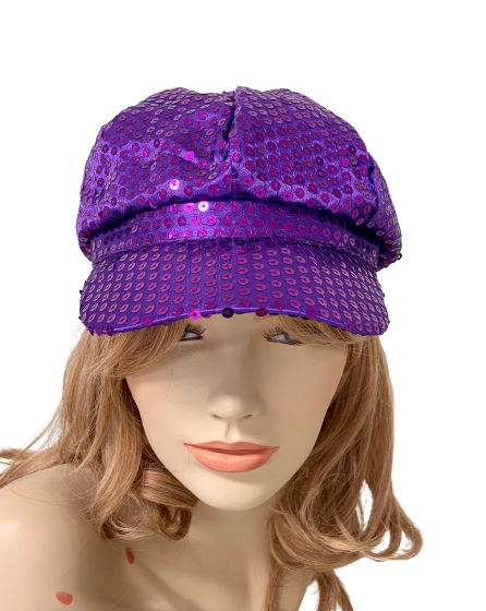 Purple Sequin Newsboy Cap Perth | Hurly-Burly
