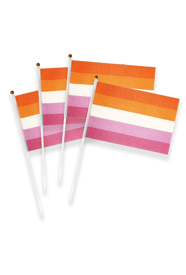 Mini Hand-Held Sunset Lesbian Pride Flag | Hurly-Burly