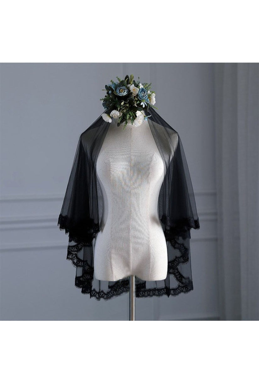 Gothic Black Lace Veil Perth | Hurly-Burly