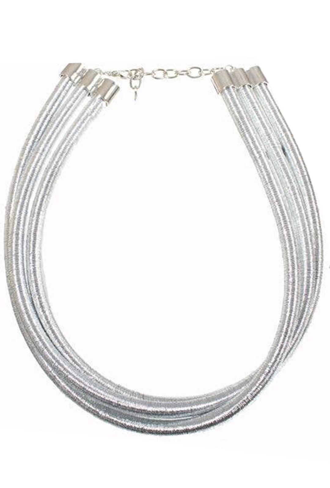 Metallic Silver Tube Necklace Perth | Hurly-Burly