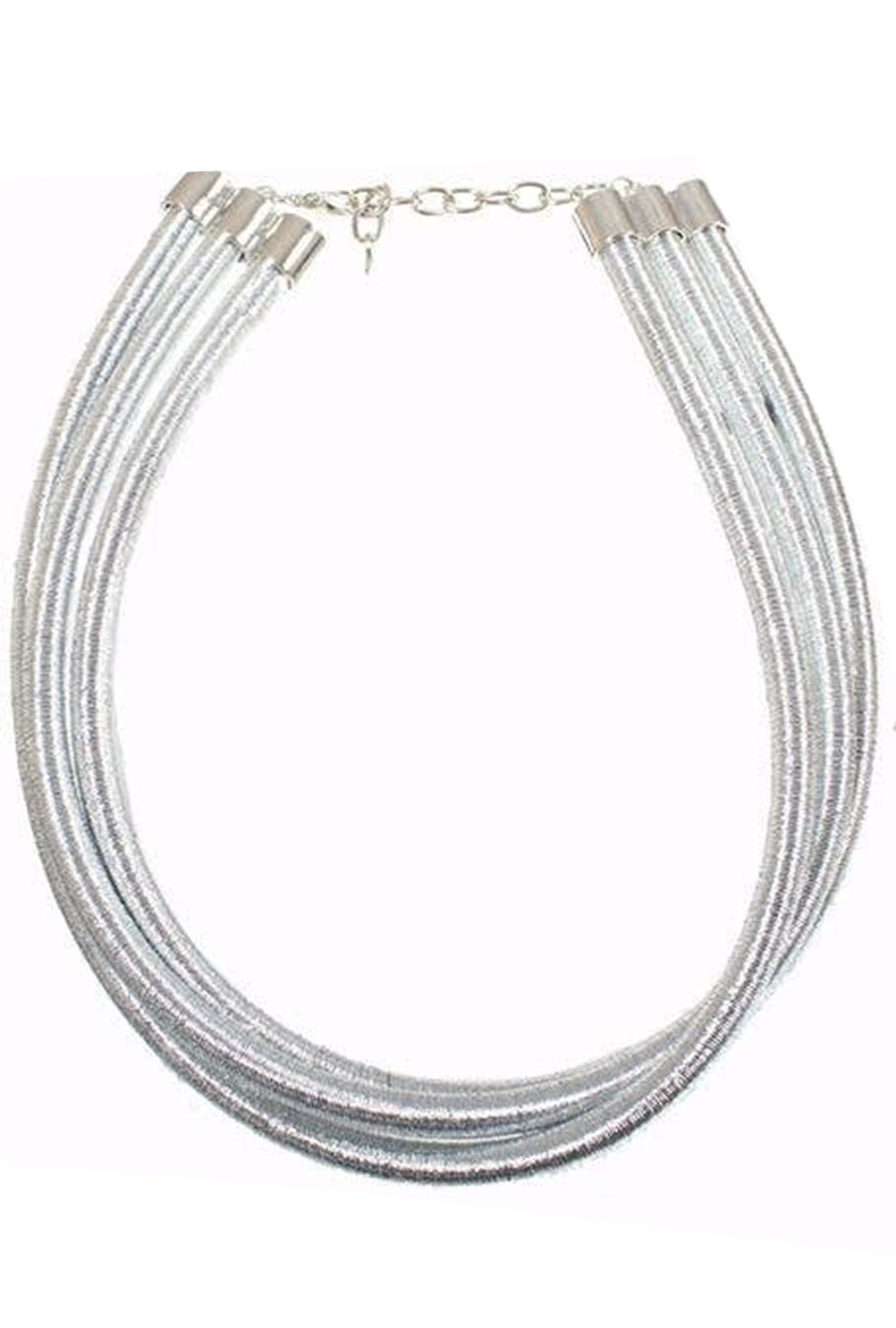 Metallic Silver Tube Necklace Perth | Hurly-Burly