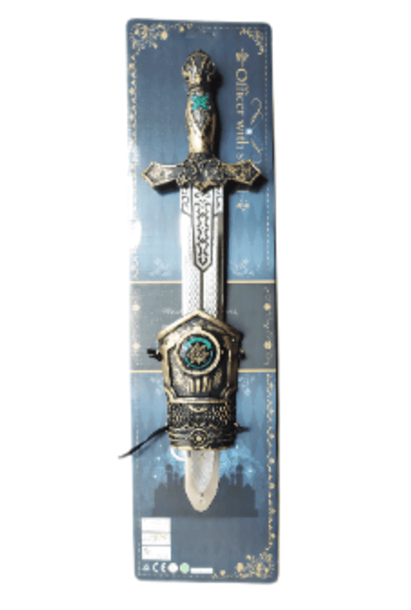 Gold & Blue Knight Sword with Half-Sheath Perth Hurly-Burly