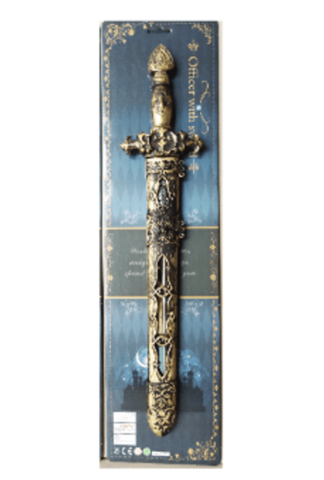 Gold & Blue Knight Sword with Half-Sheath Perth Hurly-Burly