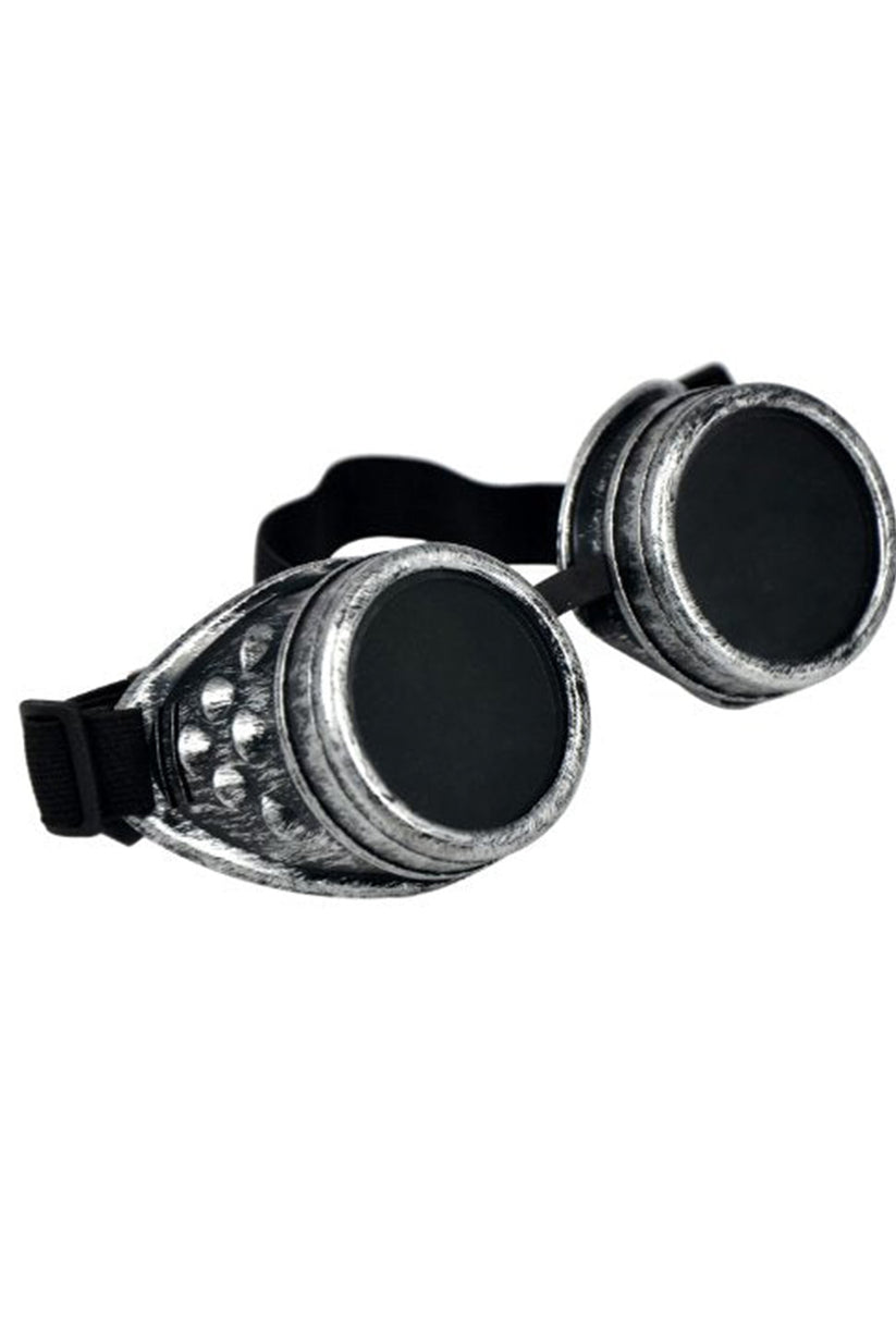 Brushed Silver Steampunk Goggles Perth | Hurly Burly – Hurly-Burly