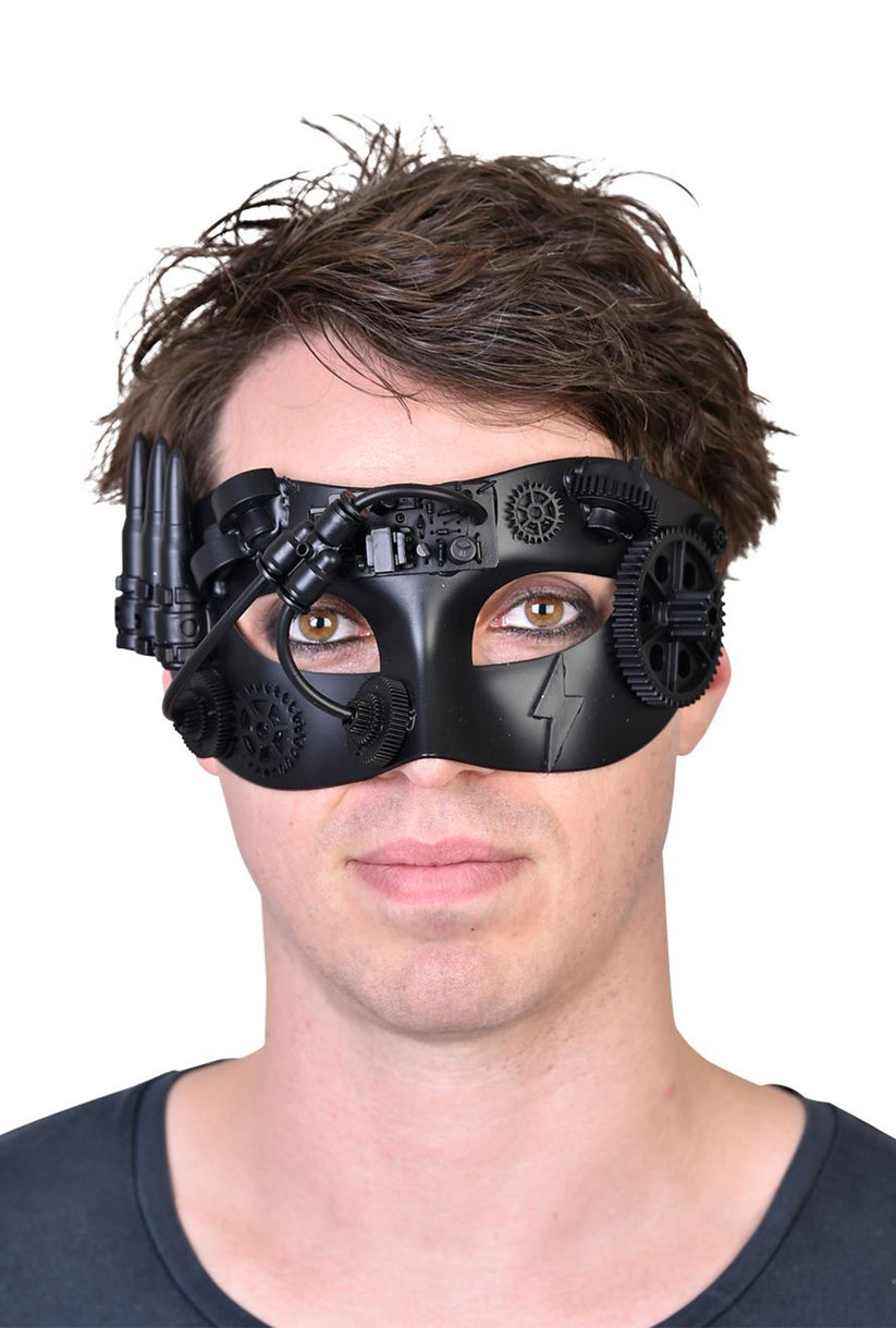 Black Steampunk Eye Mask Perth – Hurly-Burly