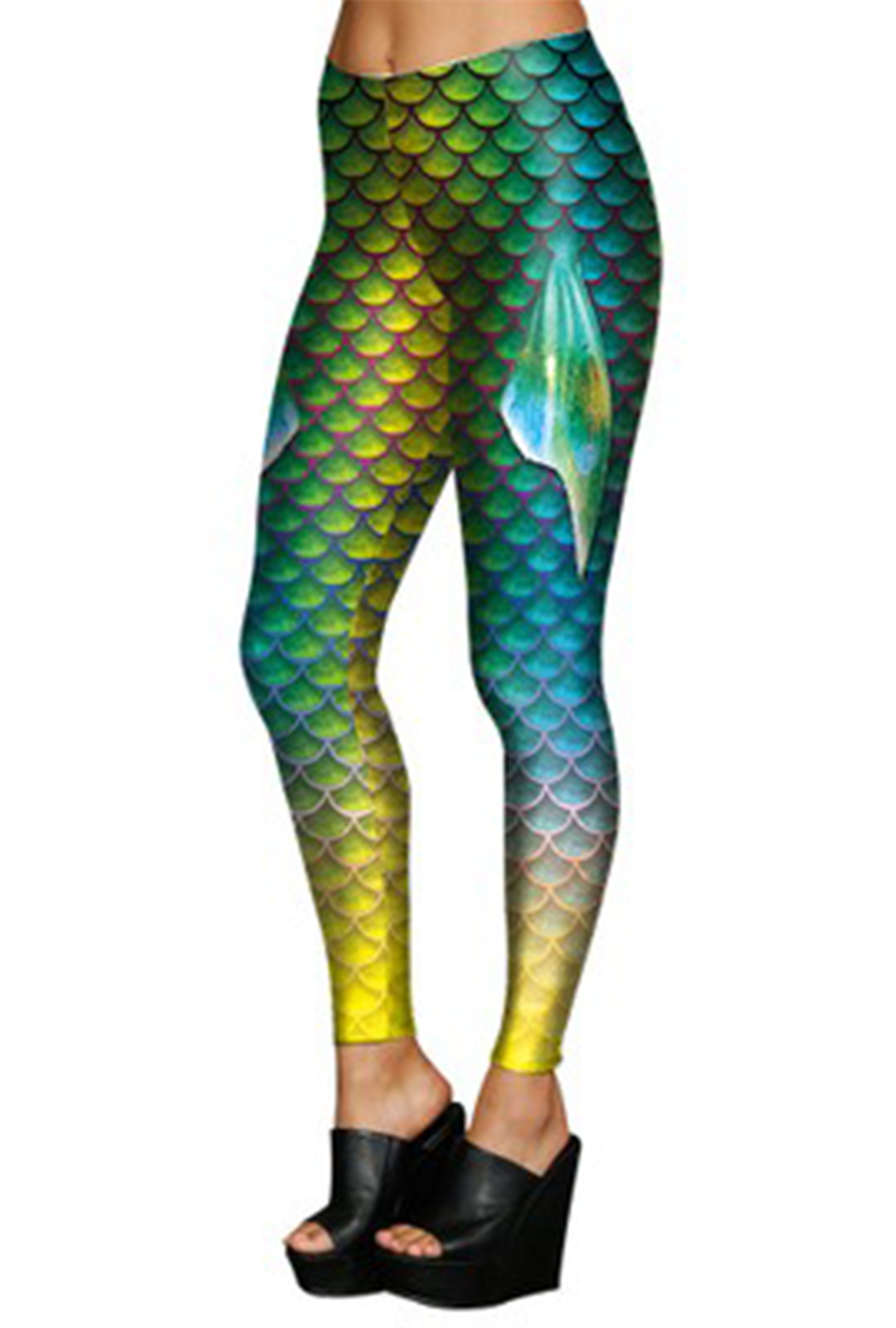 Yellow and Green Scale Fish Leggings Perth | Hurly-Burly