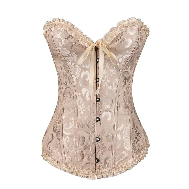 Classic Champagne Busk Closure Corset Perth | Hurly Burly - Hurly-Burly