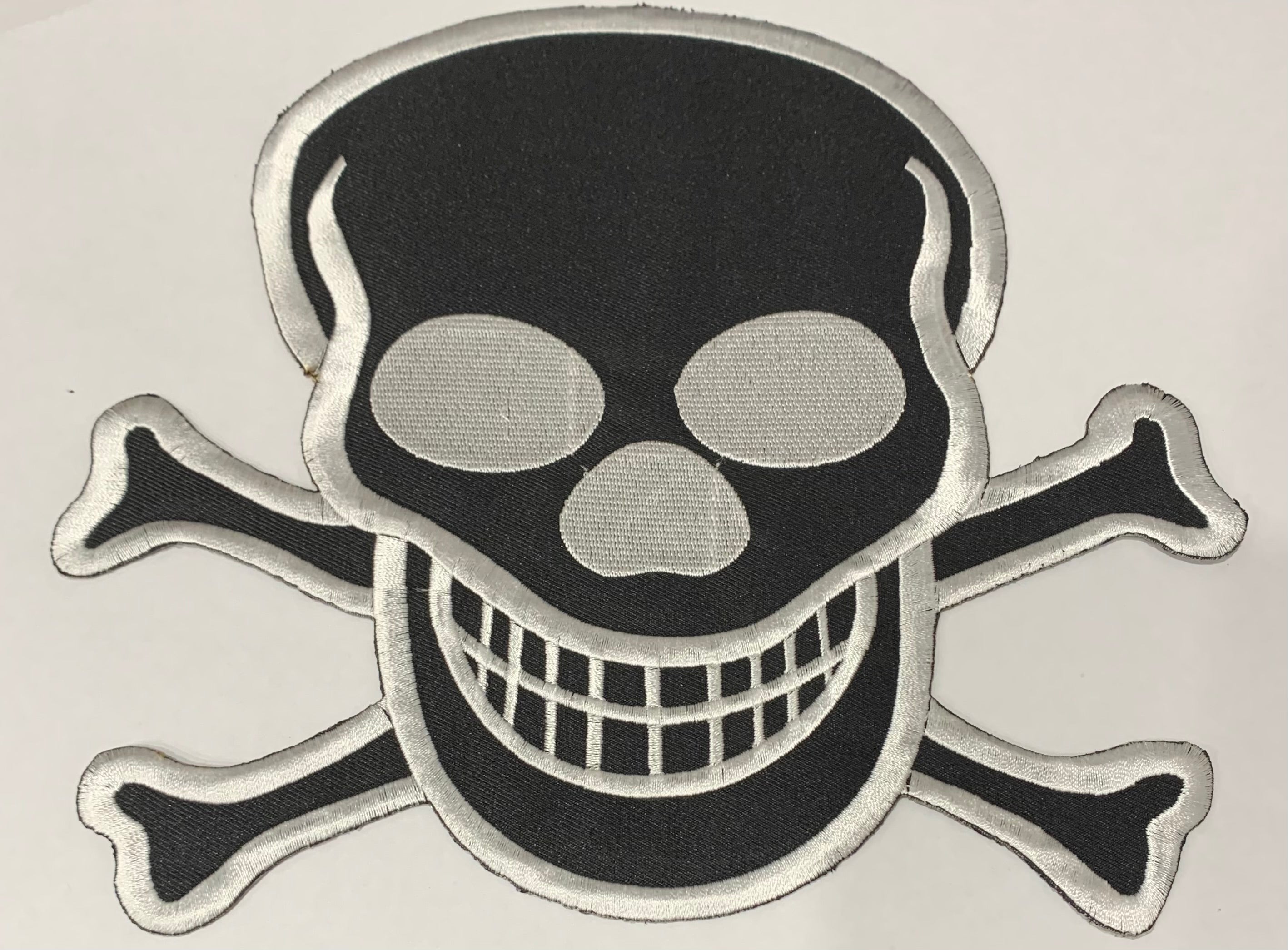 Large Red Skull and Cross Bones Iron-on Patch Perth | Hurly-Burly