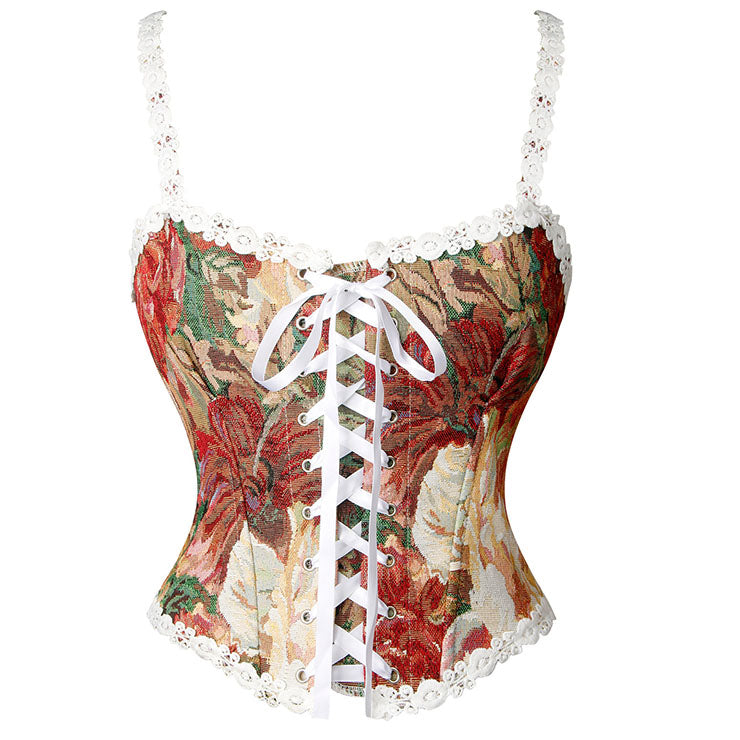 Autumn Floral Corset with Straps Perth | Hurly-Burly