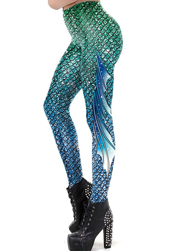Green Scale Fish Leggings Perth | Hurly-Burly